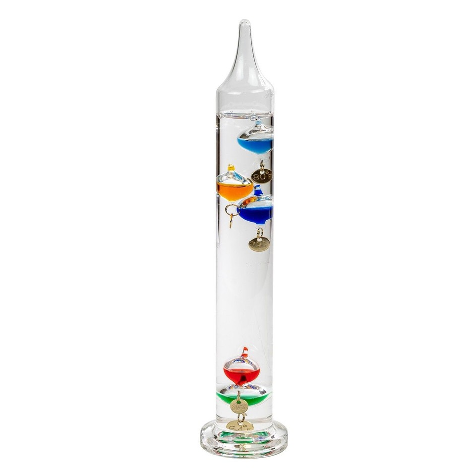 Galileo Thermometer Science Liquid Glass Temperature Guage Gadget Gift ...