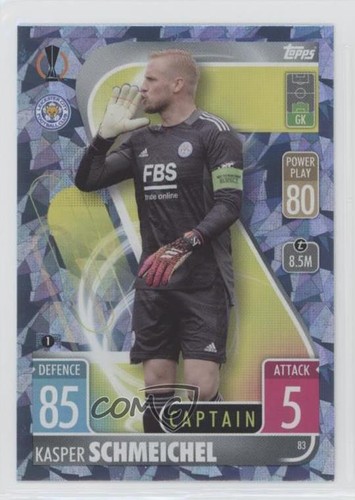 2021-22 Topps Match Attax UCL - Captain Crystal #83 Kasper Schmeichel ...