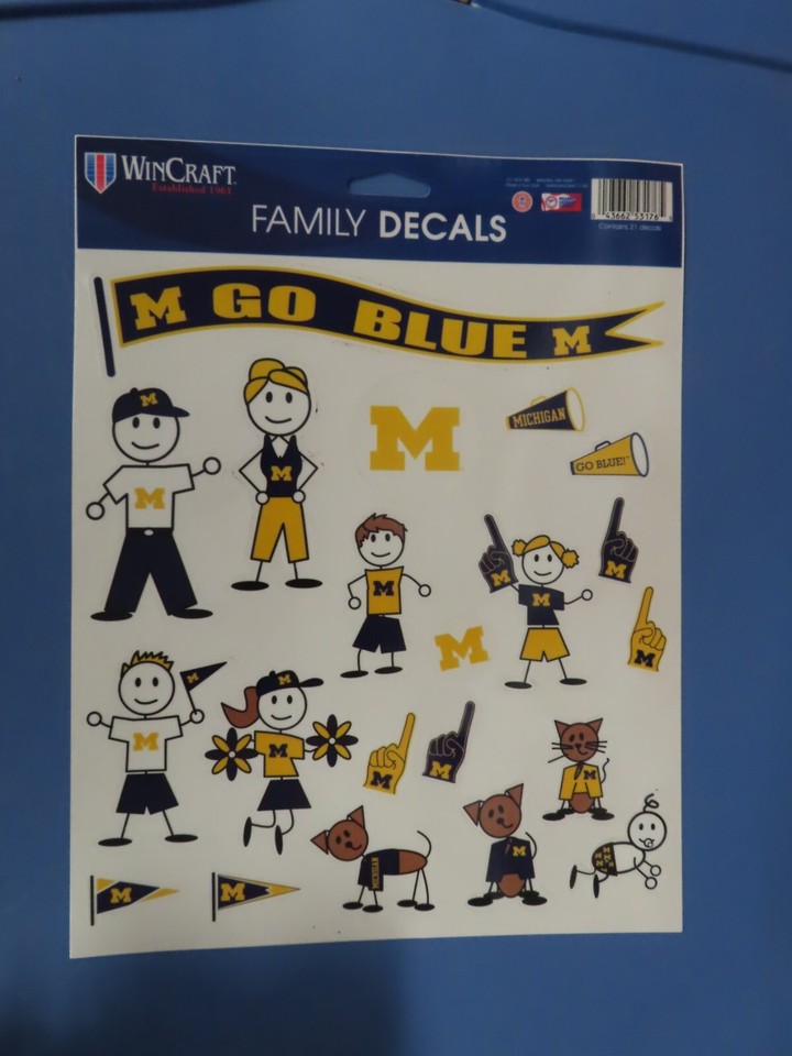 University of Michigan Wolverines Family Decals by Wincraft. 21 decals ...