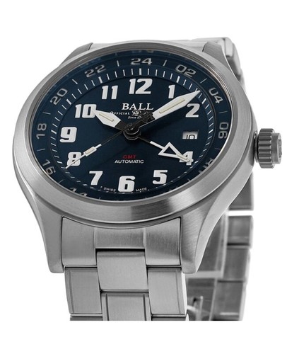 New Ball Engineer Navigator GMT Blue Dial Steel Men's Watch GM1086C-S3 ...