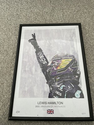 Limited Edition Lewis Hamilton Print | eBay UK