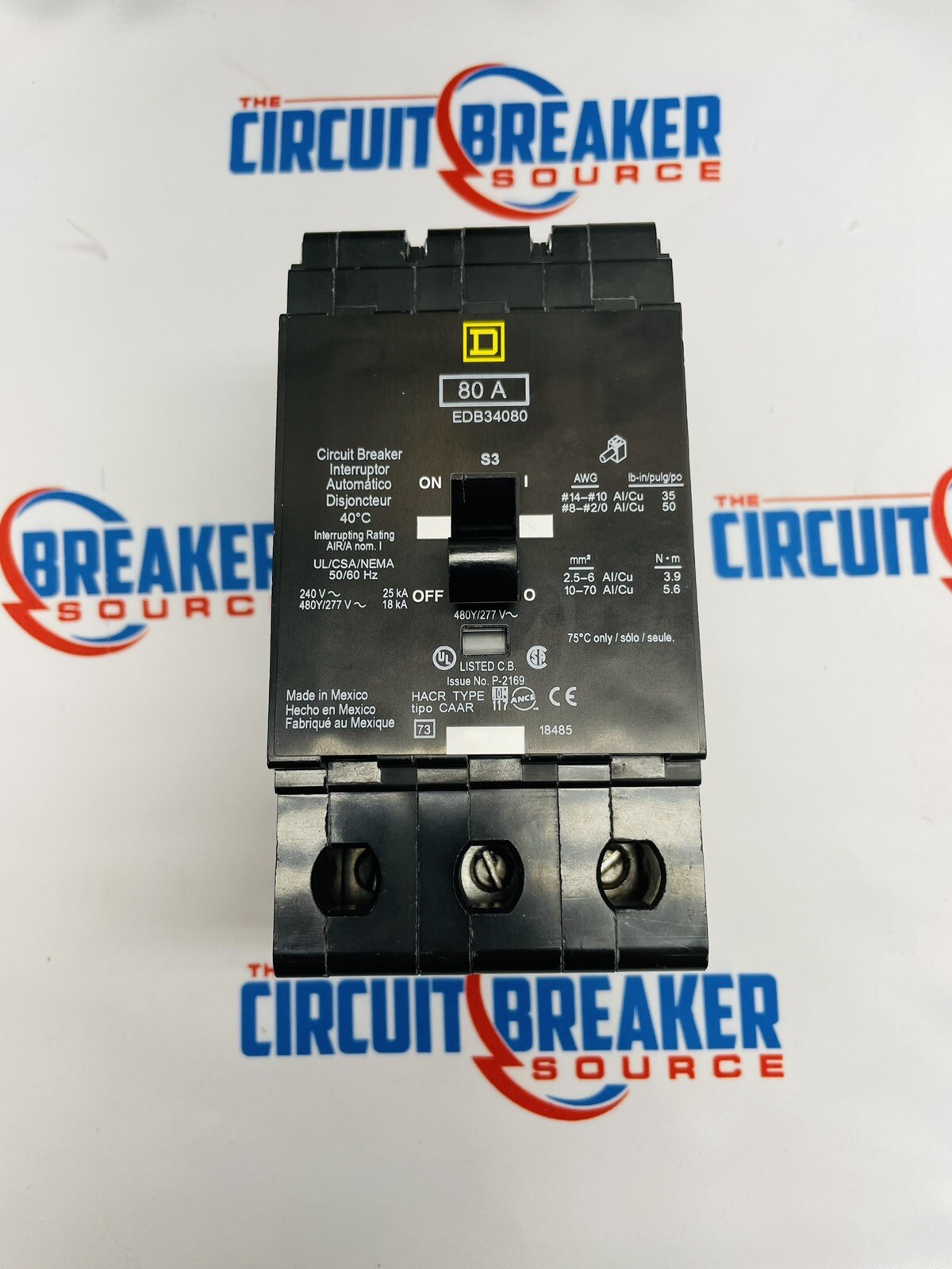 EDB34080 80 Amps Square D EDB 3 Pole New Takeout | eBay