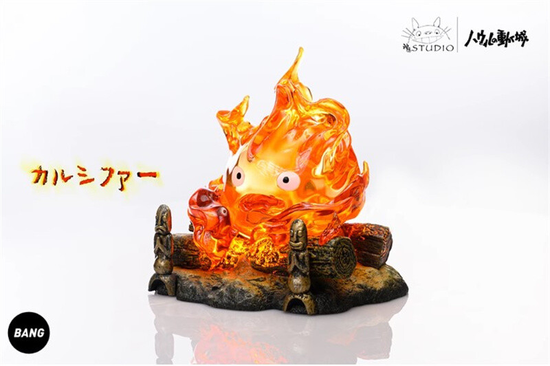 Howl's Moving Castle Calcifer Resin Figure Statue Model Collection LED ...