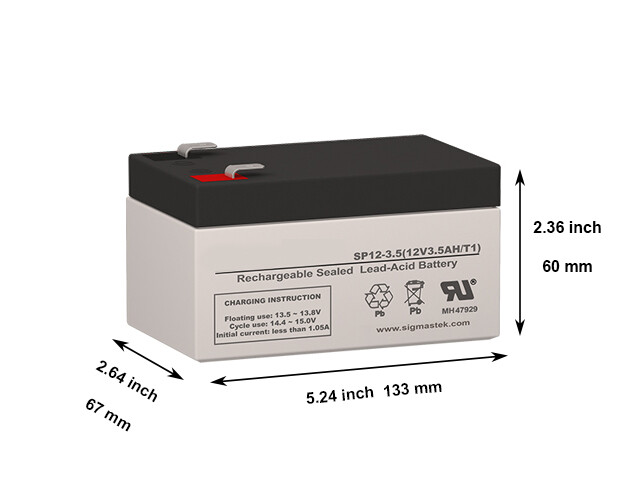 B&B BP3.6-12-F2 SLA Battery replacement (12V 3.5AH) | eBay