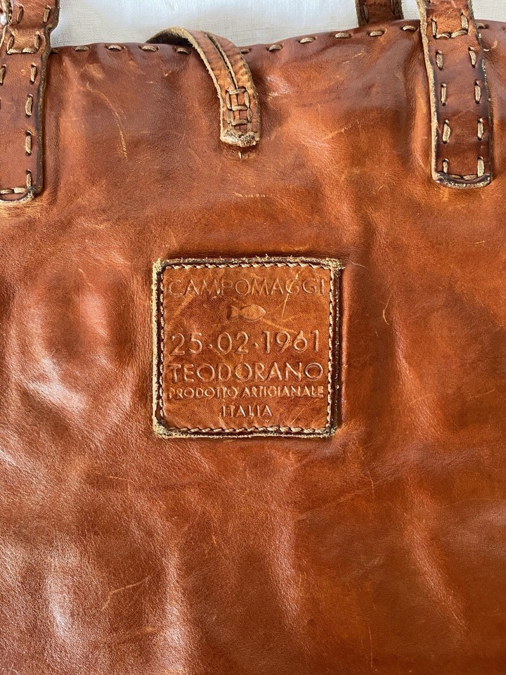 Campomaggi Leather Tote Bag Brown Distressed | eBay