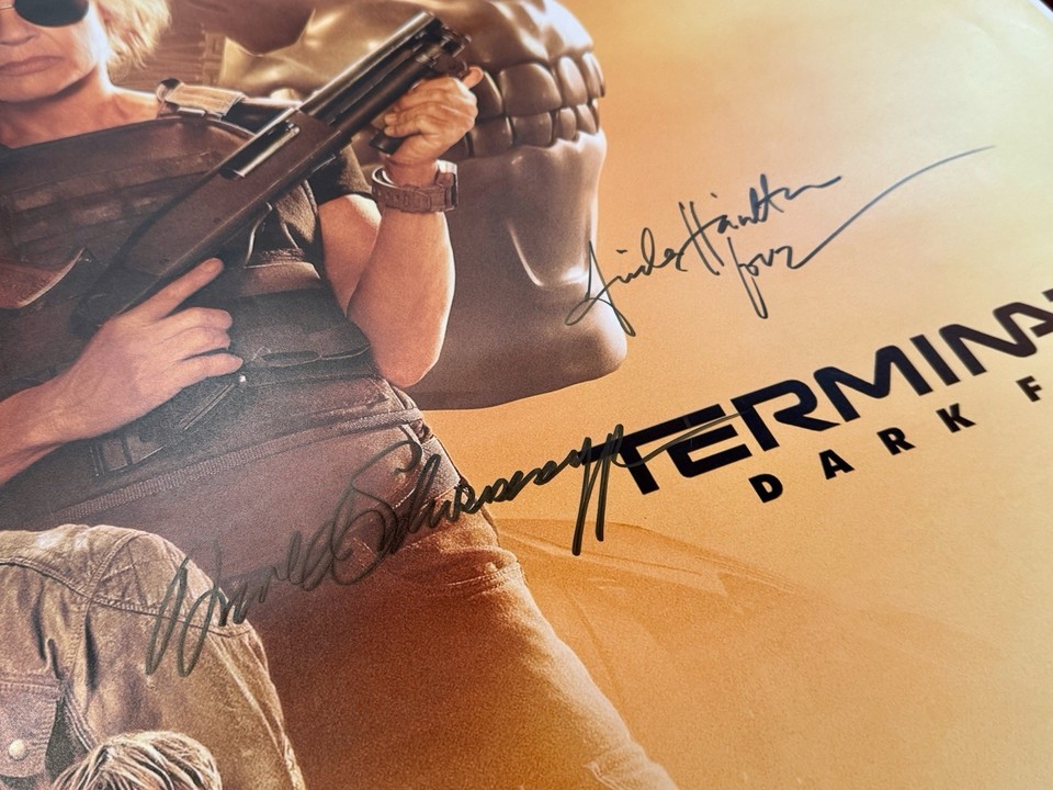 Movie Poster Print - Signed, COA - "Terminator-Dark Fate" - 5 ...