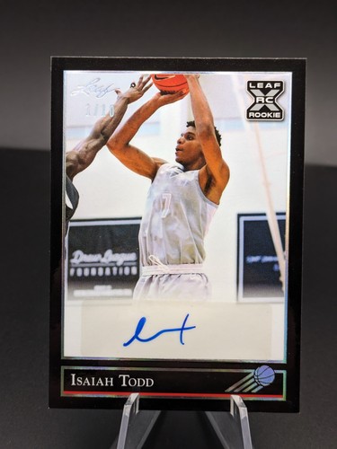 ISAIAH TODD #BG-IT1 RC 2022 LEAF AUTO /10 SP | eBay