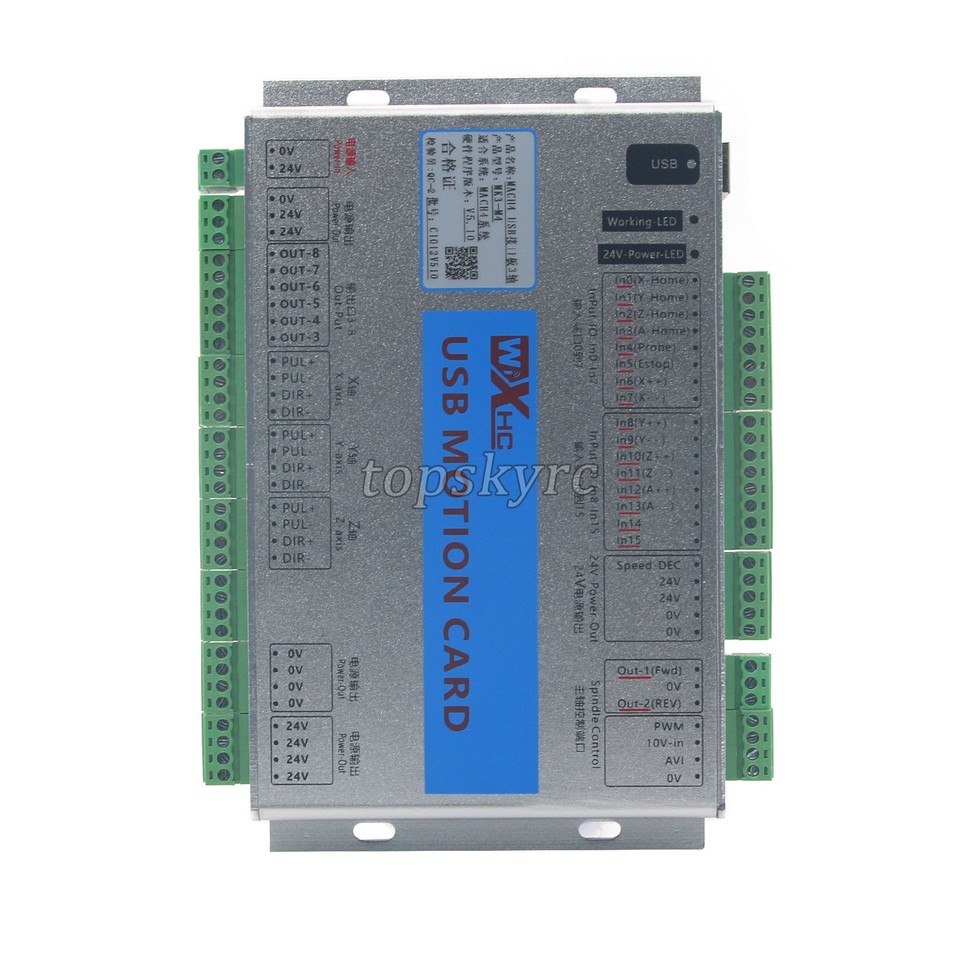 3 Axis USB Mach4 CNC Motion Control Card Breakout Board for Machine ...