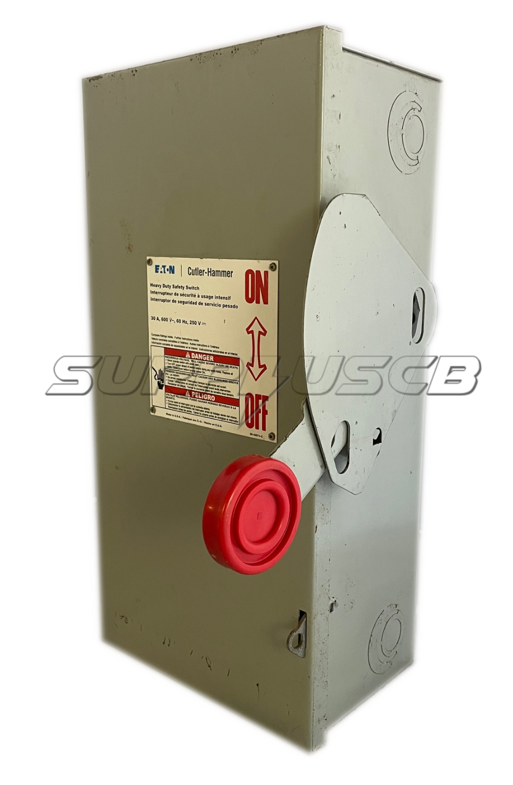 Eaton DH361FGK Fusible Safety Switch, 3-Pole, 3-Wire, 30 Amp, 600Vac ...
