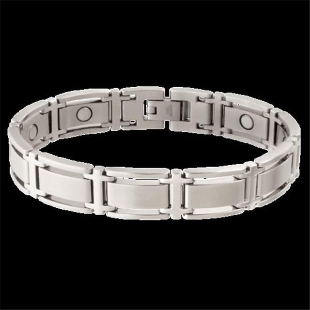 Sabona 34775 Executive Symmetry Silver Magnetic Bracelet Large 7.5 for ...