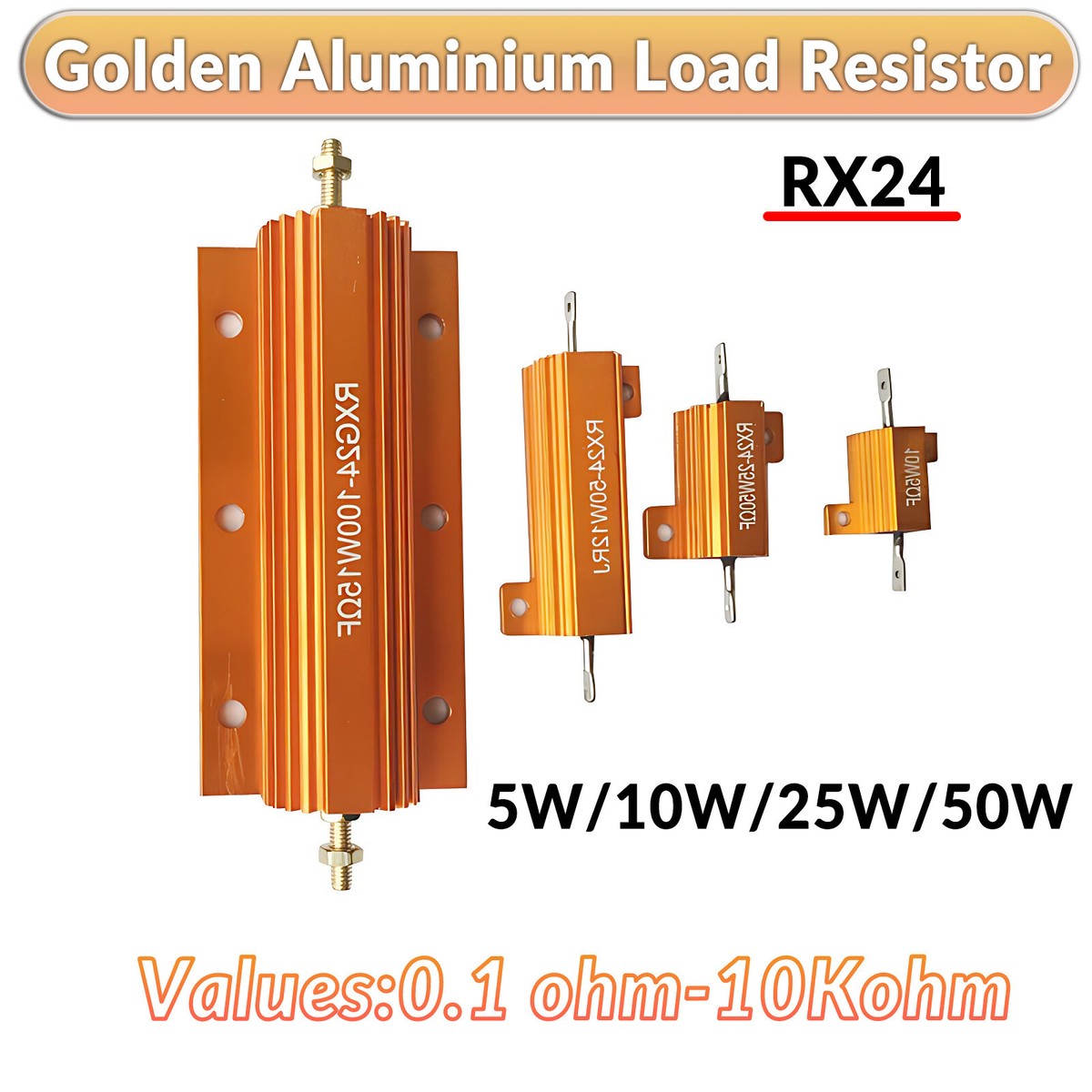 Rx24 Resistor RX24 25W Aluminum Power Metal Shell Case Wirewound