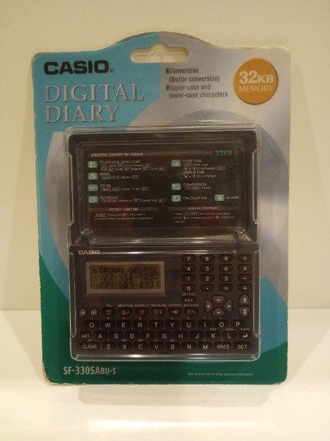 Casio Digital Diary 32kb to Do List Telephone Directory Memo Clock Etc ...