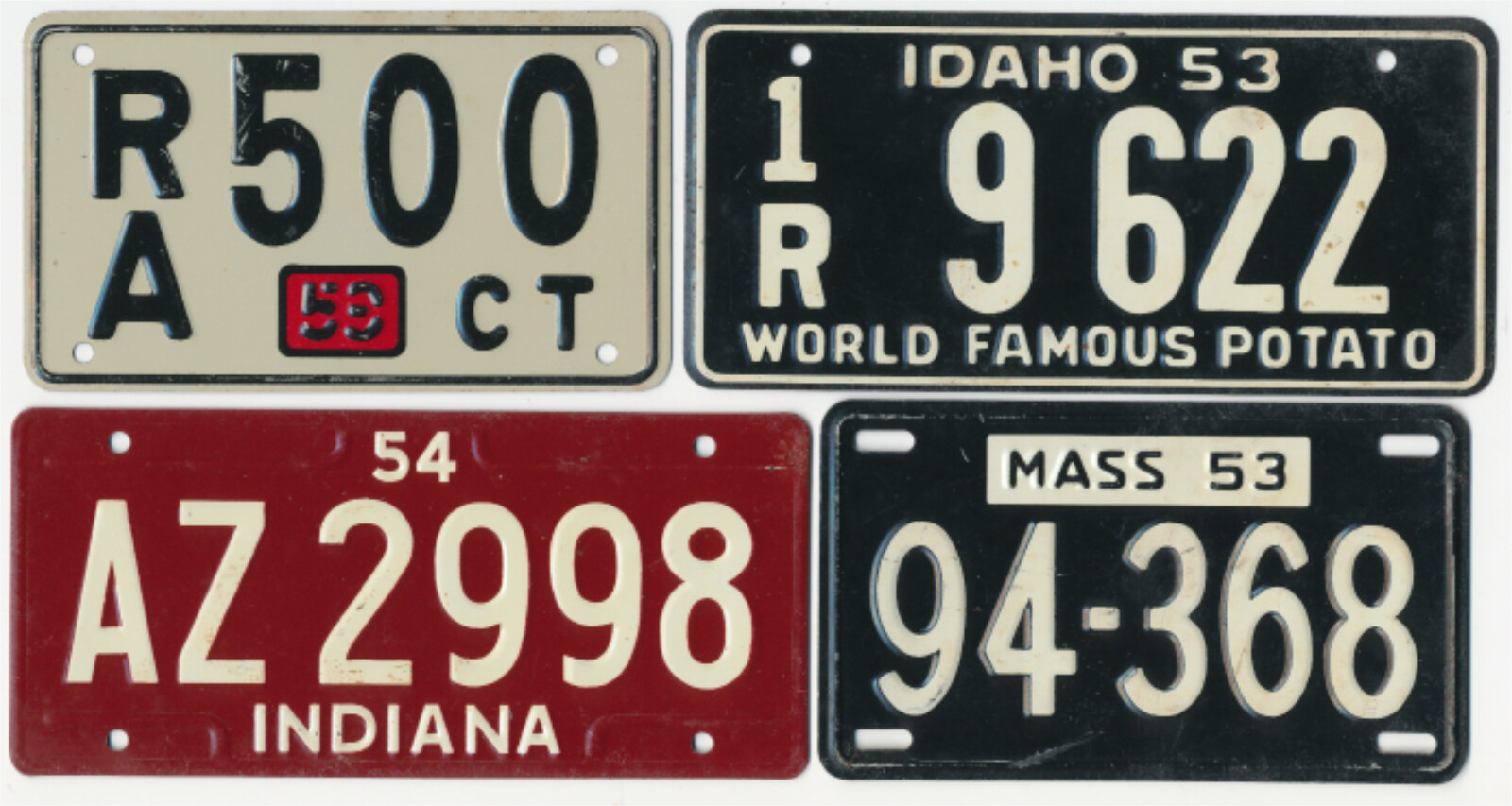 1953-54 General Mills Wheaties Bicycle Mini State License Plates | eBay