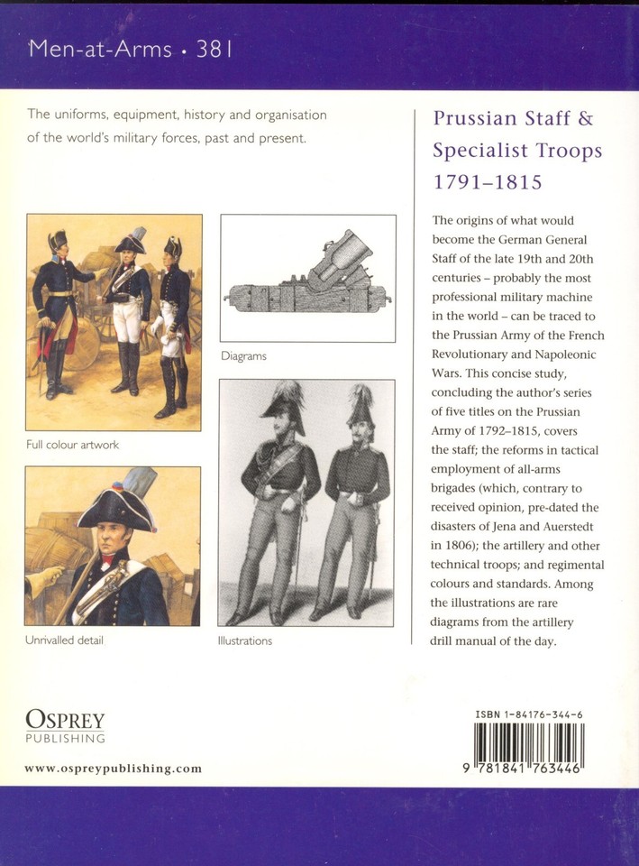 MEN-AT-ARMS-SERIES - Volume: 381: Prussian Staff & Specialist Troops ...