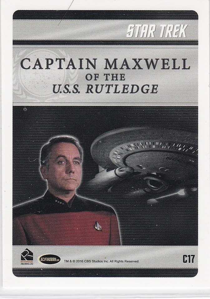STAR TREK 50TH ANNIVERSARY STARFLEET CAPTAINS C17 CAPTAIN MAXWELL USS ...