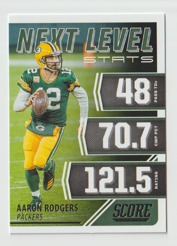 2021 Score Football Next Level Stats #4 Aaron Rodgers - Green Bay ...