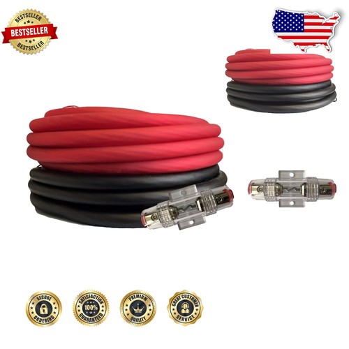 50 Ft. 4 Gauge Power/Ground Cable for Car Amplifiers - Heat Resistant ...
