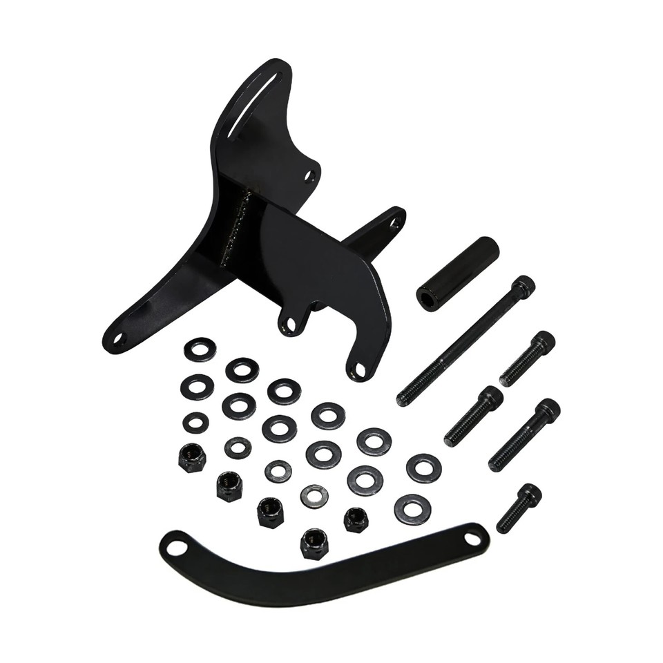 Small Block Chevy HIGH Mount Black Alternator & Air Conditioning ...