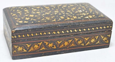 Boxes - Small Antique Wooden Box - 5