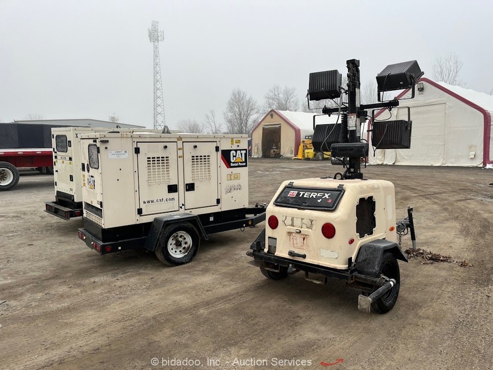 Lot of Caterpillar/ Terex XQ30/XQ35/RL4 Generators & Light Tower -Parts ...