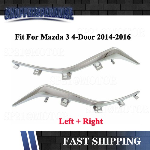Front Bumper Grille Molding Chrome Trim RH & LH Side For Mazda 3 2014 ...