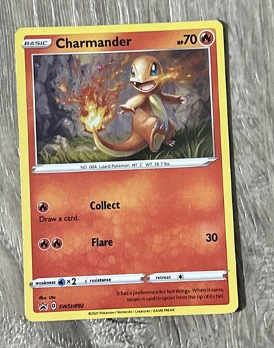 Charmander SWSH092 Black Star Promo 2021 Cosmos Holo Rare Pokemon TCG ...