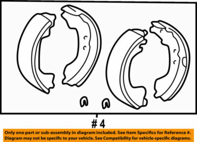 04495-35230 Toyota Shoe kit, rear brake 0449535230, New Genuine OEM ...