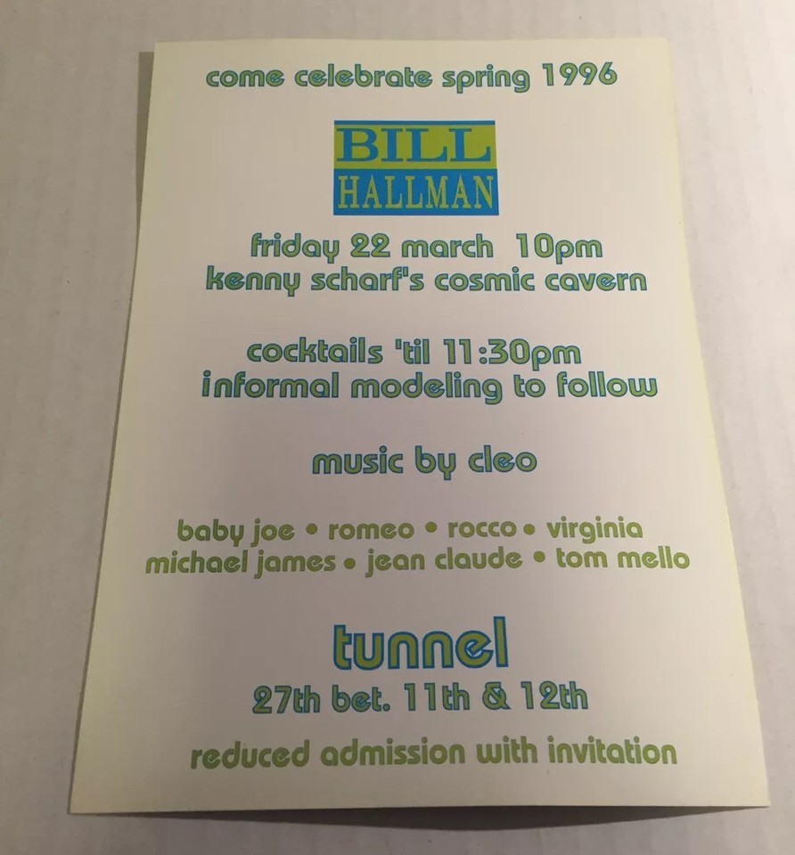 Rare 90s Club Flyer: Bill Hallman in Kenny Scharf's Cosmic Cavern ...