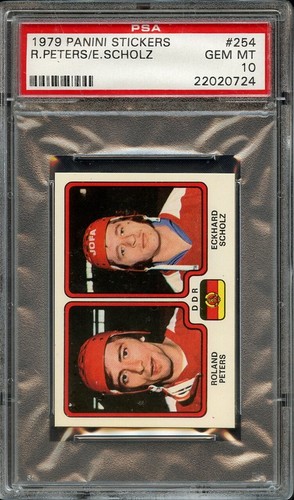 1979 PANINI STICKERS 254 R.PETERS/E.SCHOLZ PSA GEM MT 10 HK | eBay