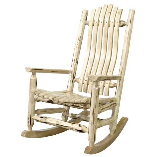 Rustic LOG PORCH ROCKER Amish Made PATIO Rocking Chairs Comfortable | eBay