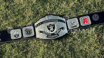Las Vegas Raiders Championship Belt AFC Super Bowl NFL Football 2mm ...