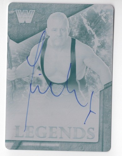 Fit Finlay 2017 Topps WWE Legends Autograph Card Cyan Printing Plate ...