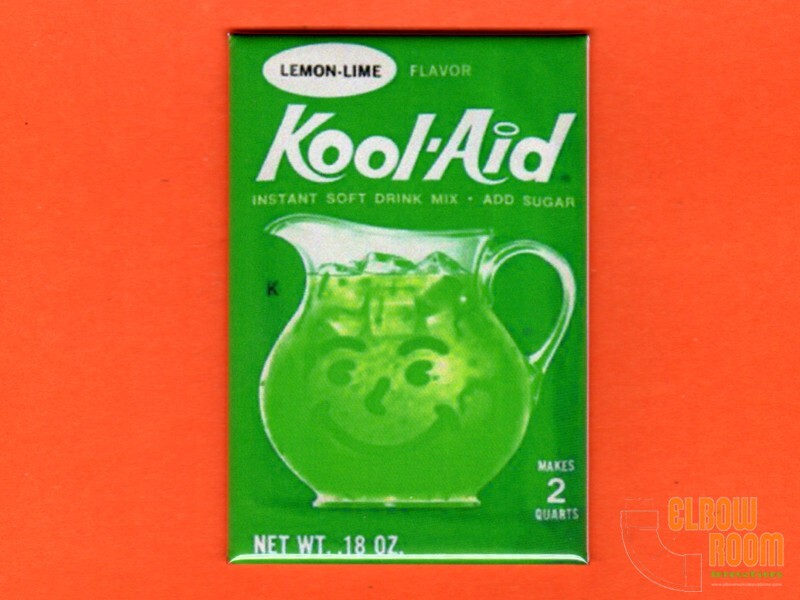 Kool-Aid lemon-lime drink mix vintage package art 2x3" fridge/locker ...