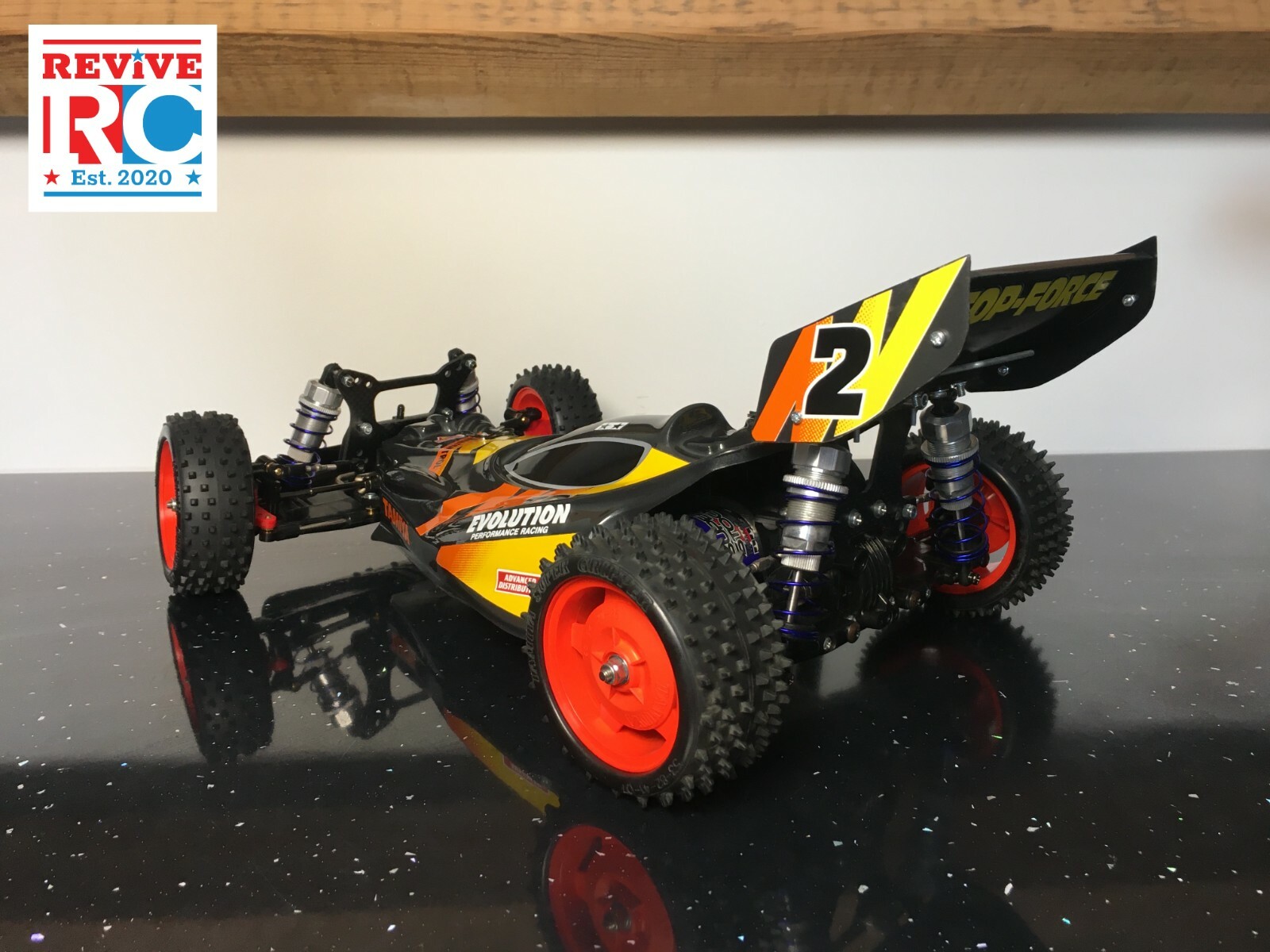 Clear custom Tamiya Top Force / Evolution Body Shell and Rear Wing by ...