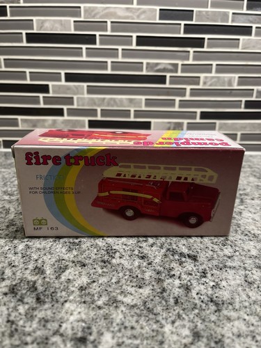 1970's-FIRE TRUCK FRICTION TIN TOY WITH SOUND EFFECTS MF 163 NEW ...