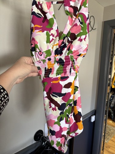 NWT Anne Cole MULTI Camo Fixed Triangle Tank One Piece Padded Cross ...