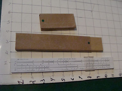 vintage SLIDE RULE: STERLING Plastic PRECISION w hand made box M type ...