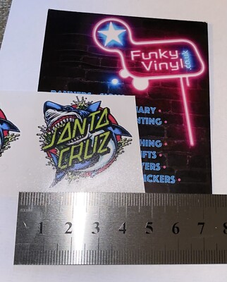 Vinyl Printed Car Sticker, Tool Box , Retro , Surf Santa Cruz Shark X3 ...
