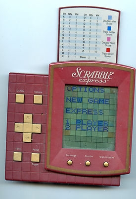 Scrabble Express Handheld Electronic Game Hasbro 1999 Tested Works Fine ...