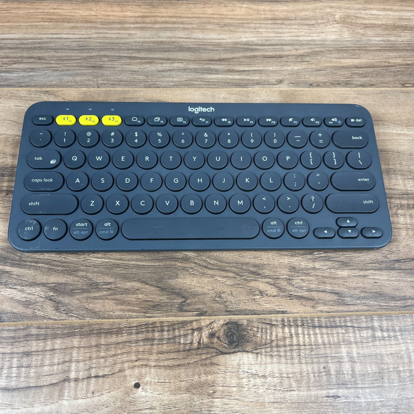 Logitech K380 Y-R0056 Gray Portable Multi-Device Bluetooth QWERTY ...