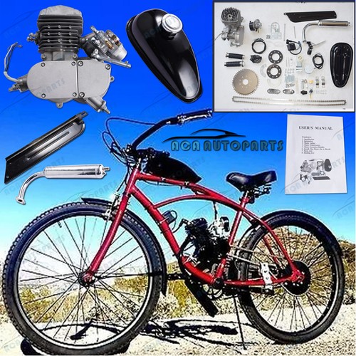 80CC Engine Kit Motorised Bicycle Push Bike 2-Stroke Motor Petrol Gas ...