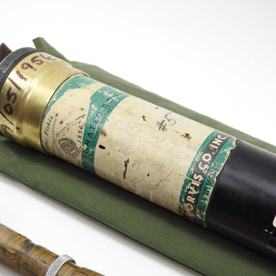 Orvis Impregnated “Deluxe” Bamboo Fly Rod. 7’ 6”. 5-6wt. W/ Tube & Sock ...