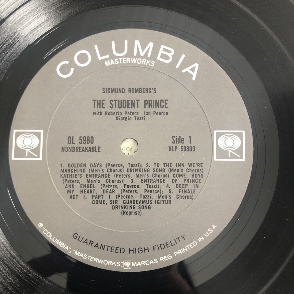 Sigmund Romberg's The Student Prince~Roberta Peters, Jan Peerce ...