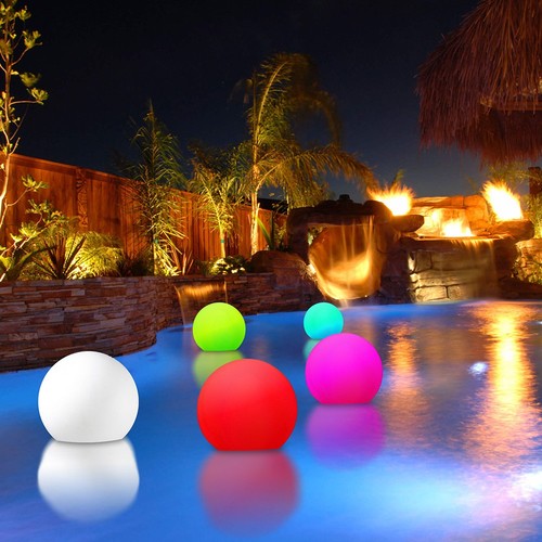 NEW! LED FLOATING COLOR SPHERE - POOL FLOAT LIGHT SHOW BALL - MOOD ...