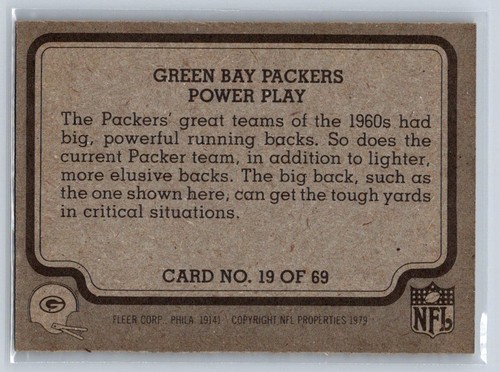 Power Play 1979 Fleer Team Action Green Bay Packers #19 | eBay