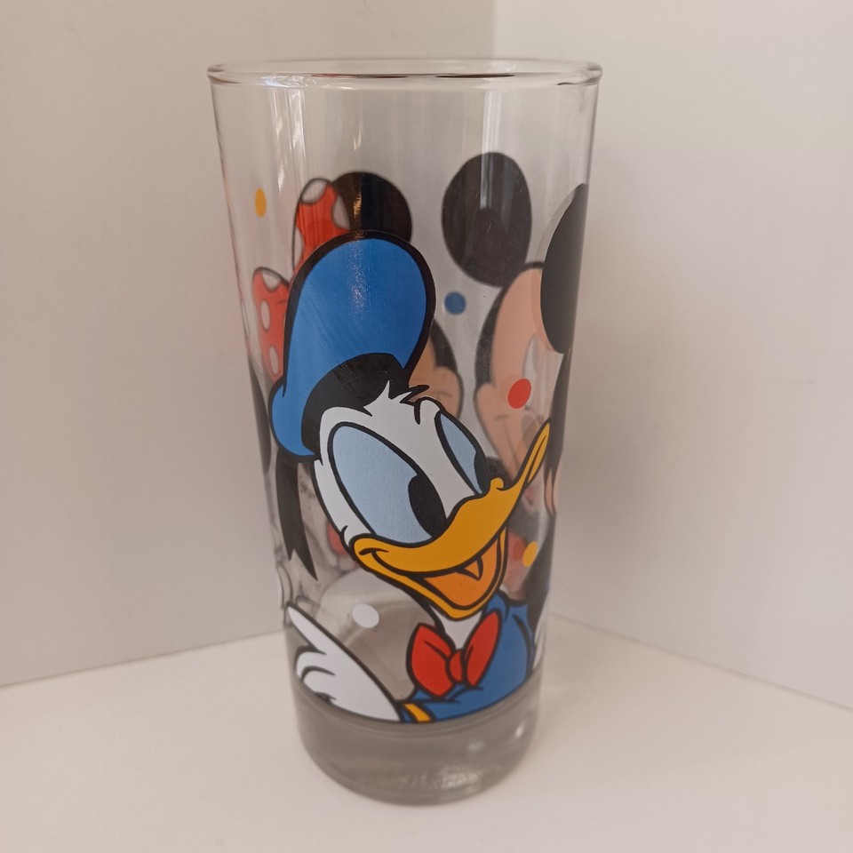 Vintage Mickey Minnie Mouse Donald Duck Walt Disney Company Glass ...