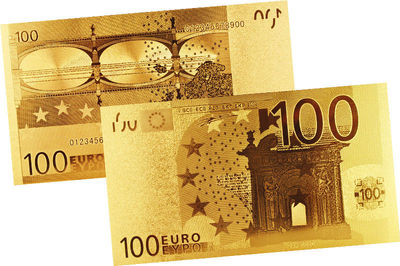 100 EURO GOLD BANKNOTE - GELDSCHEIN - VERGOLDET - SELTEN | eBay.de