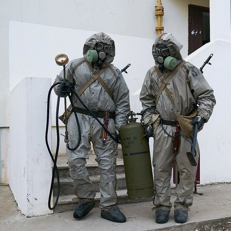 NBC SUIT RUBBER POLISH L1 HAZMAT PROTECTION CBRN ARMY S - XXL NUCLEAR ...