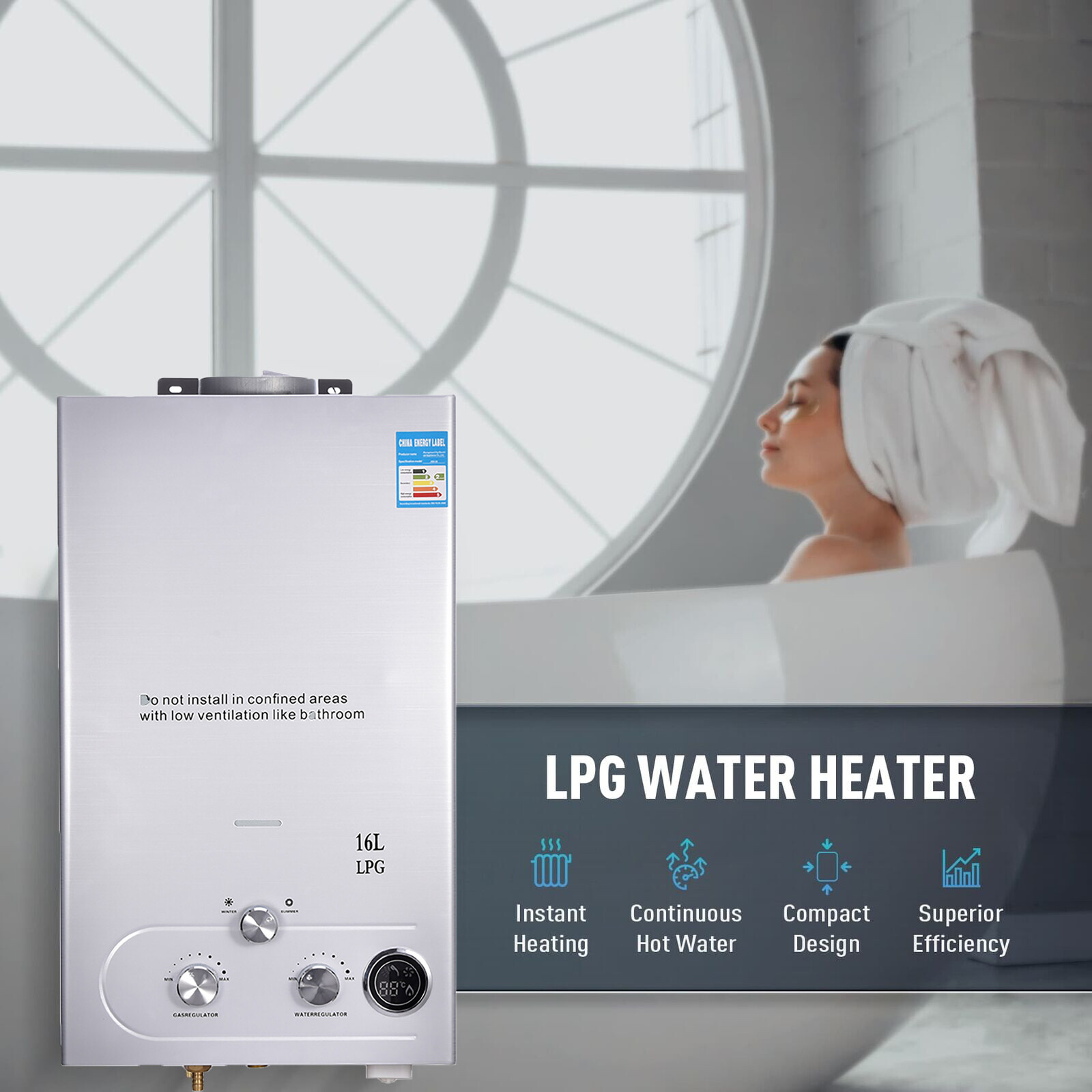 Instant Gas Hot Water Heater Tankless Gas | Grelly UK