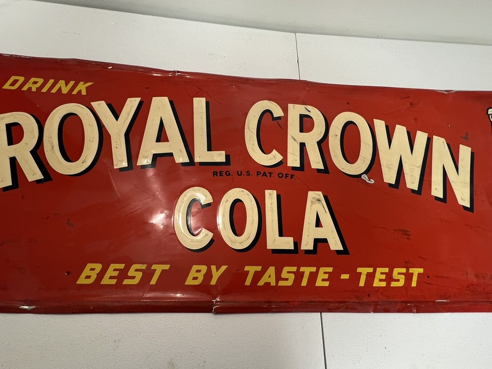 Antique Royal Crown Cola Embossed Sign | eBay
